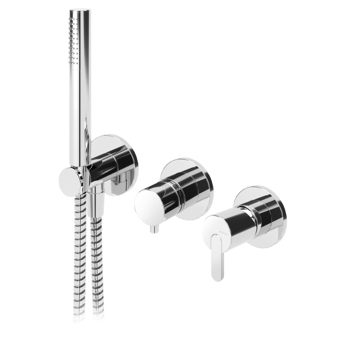 Monocomando embutido de 3 saídas, com chuveiro de mão Elo